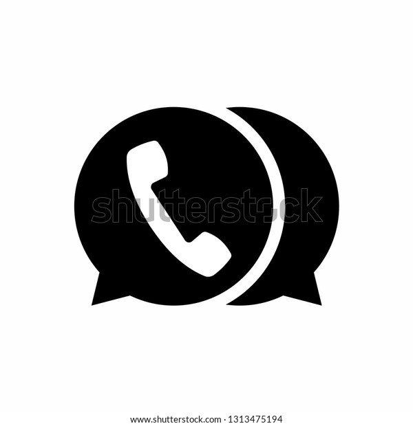 Chat Phone Icon Vector Logo Illustration Stock Vector (Royalty Free ...