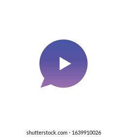 Chat Play Logo Icon Design Stock Vector (Royalty Free) 1639910026 ...