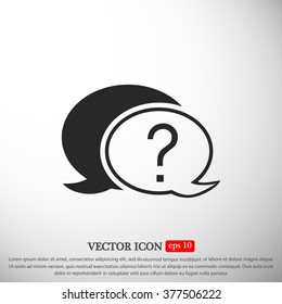 Chat Question Icon Stock Vector (Royalty Free) 377506222 | Shutterstock