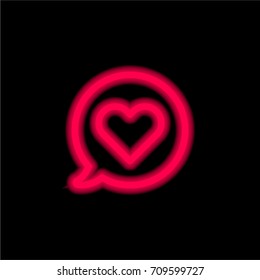Chat Red Glowing Neon Ui Ux Stock Vector (Royalty Free) 709599727 ...