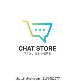 Chat Shop Logo Design Template Stock Vector (Royalty Free) 2156422577 ...