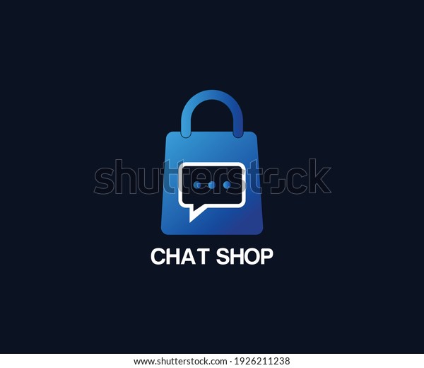 Chat Shop Logo Template Design Vector Stock Vector (Royalty Free ...
