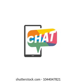 Chat Sign Template Logo Stock Vector (Royalty Free) 1044047821 ...
