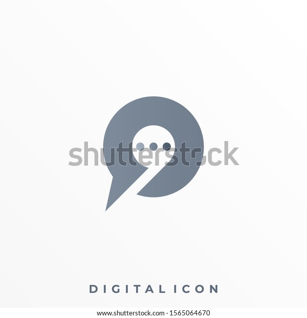 Chat Silhouette Illustration Vector Design Template Stock Vector ...