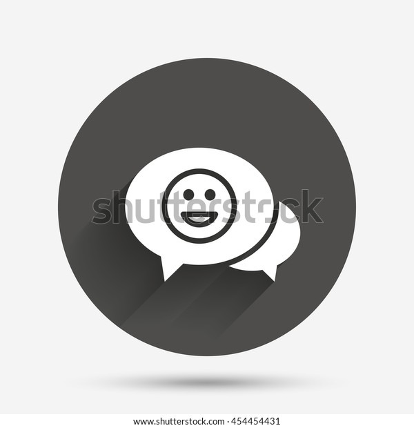 Chat Smile Icon Happy Face Chat Stock Vector (Royalty Free) 454454431 ...