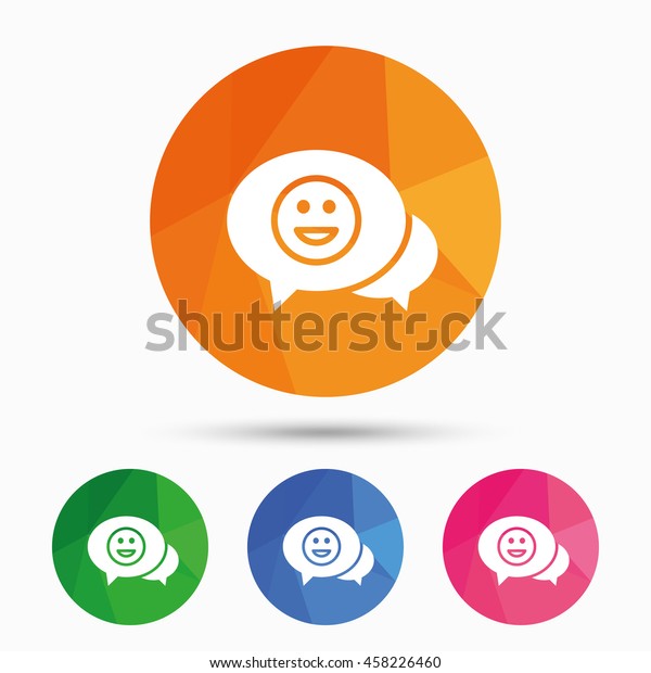 Chat Smile Icon Happy Face Chat: เวกเตอร์สต็อก (ปลอดค่าลิขสิทธิ์ ...