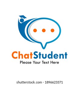 Chat Student Logo Template Illustration Stock Vector (Royalty Free ...