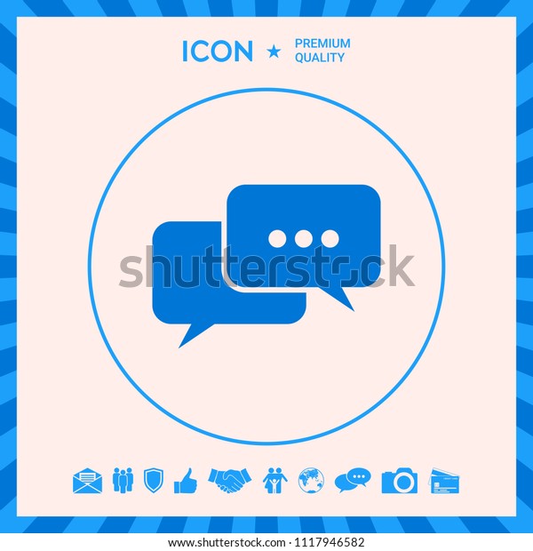 Chat Symbol Icon Stock Vector (Royalty Free) 1117946582 | Shutterstock