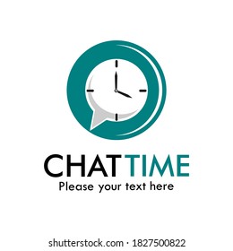 Chat Time Symbol Logo Template Illustration Stock Vector (Royalty Free ...