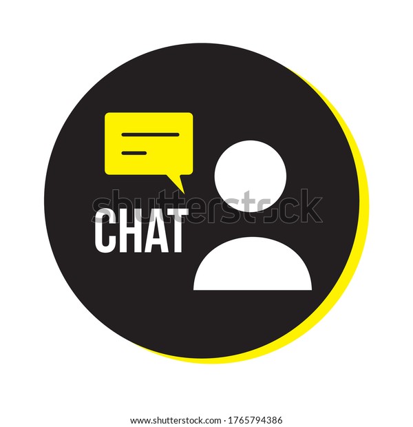 Chat_label Graphic Arts Refers Premade Images Stock Vector (Royalty ...