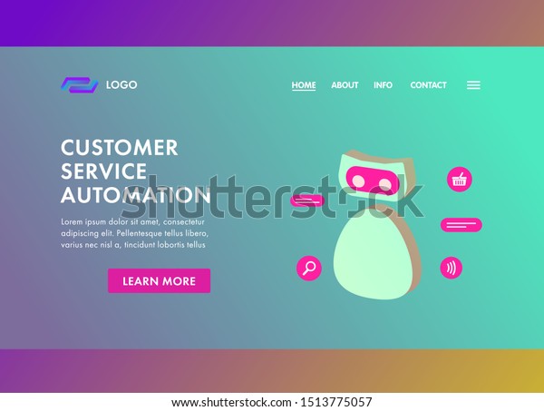 Chatbot Customer Service Concept Ai Bot Stock Vector (Royalty Free ...