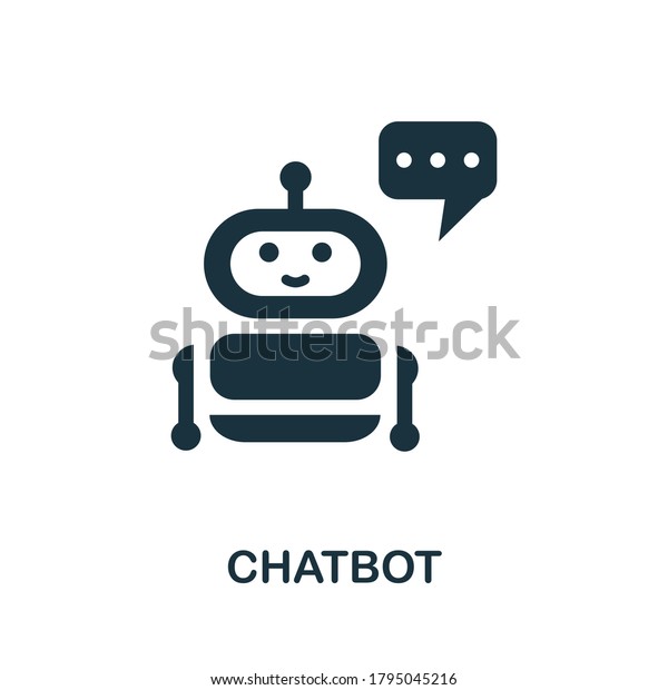 Chatbot Icon Simple Element Social Media Stock Vector (Royalty Free ...