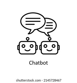 Chatbot Vector Outline Icons Your Digital Stock Vector (Royalty Free ...