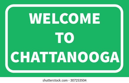 Chattanooga Road Sign Background Vector Illustration Stock Vector ...