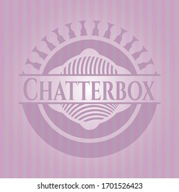 Chatterbox Vintage Pink Emblem Vector Illustration Stock Vector ...