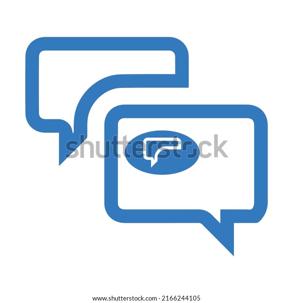 Chatting Dialog Message Icon Stock Vector (Royalty Free) 2166244105 ...