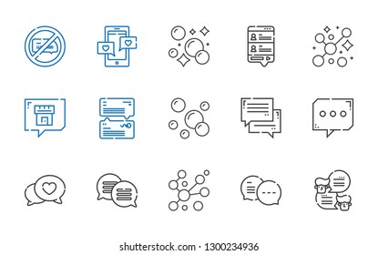 Dialog Icons Set Collection Dialog Chat Stock Vector (Royalty Free ...