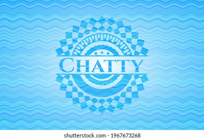 Chatty Water Style Emblem Vector Illustration Stock Vector (Royalty ...