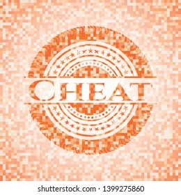 Cheat Abstract Orange Mosaic Emblem Background Stock Vector (Royalty ...