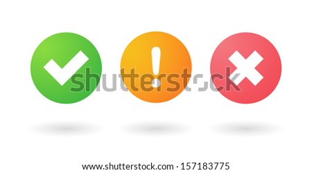 Check Alert Uncheck Icons Stock Vector (Royalty Free) 157183775 ...