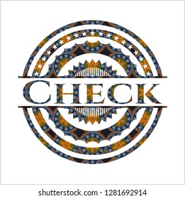 Check Arabic Style Badge Arabesque Decoration: เวกเตอร์สต็อก (ปลอดค่า ...