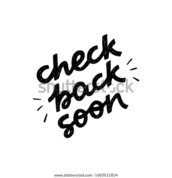 Check Back Soon Black White Hand Stock Vector (Royalty Free) 1683011854 ...