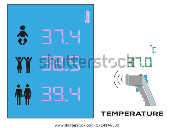 Check Body Temperature Children Young People Stock Vector (Royalty Free ...