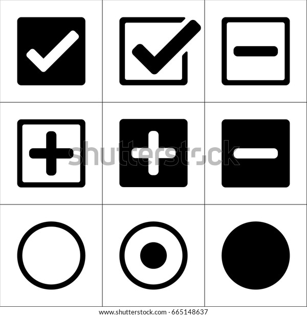 Check Box Icons Stock Vector (Royalty Free) 665148637 | Shutterstock