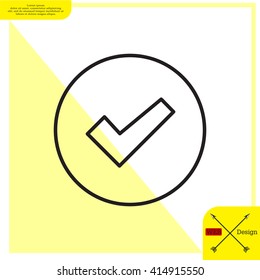 Check Box Line Icon Stock Vector (Royalty Free) 414915550
