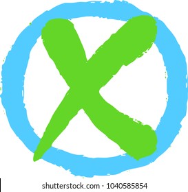 Check Box X Mark Stock Vector (Royalty Free) 1040585848