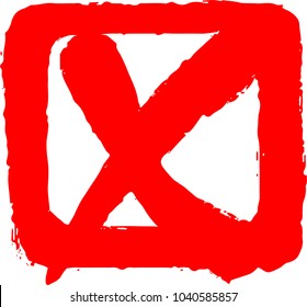 Check Box X Mark Stock Vector (Royalty Free) 1040585857 | Shutterstock