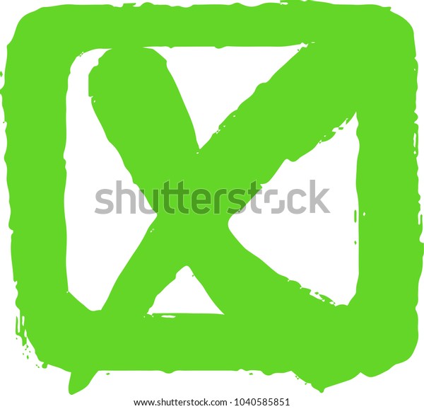 Check Box X Mark Stock Vector (Royalty Free) 1040585851 | Shutterstock