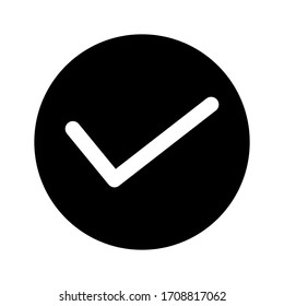 Check Circle Icon Black Color Illustration Stock Vector (Royalty Free ...