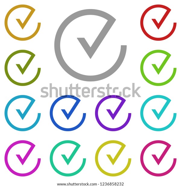 Check Circle Icon Multi Color Simple Stock Vector (Royalty Free) 1236858232