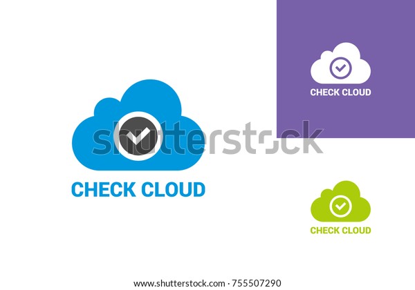 Check Cloud Logo Template Design Stock Vector (Royalty Free) 755507290 ...