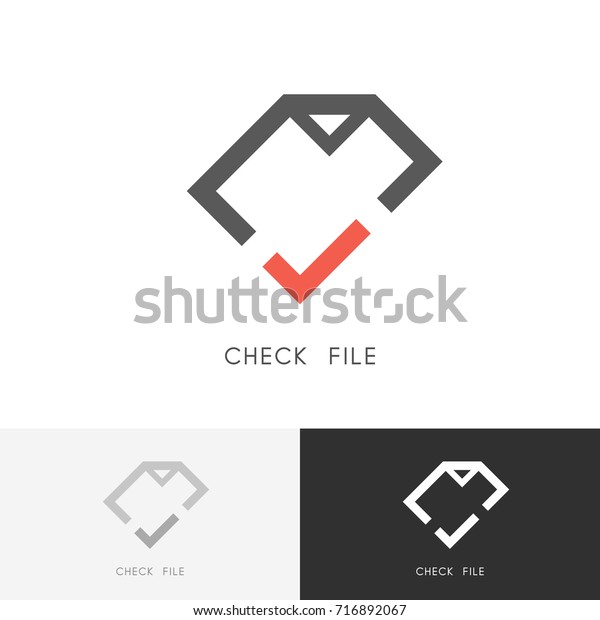 Cochez le logo du fichier - : image vectorielle de stock (libre de ...