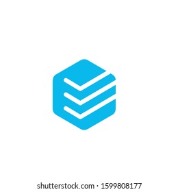 Check Hexagon Logo Design Template Vector Stock Vector (Royalty Free ...
