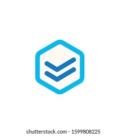 Check Hexagon Logo Design Template Vector Stock Vector (Royalty Free ...