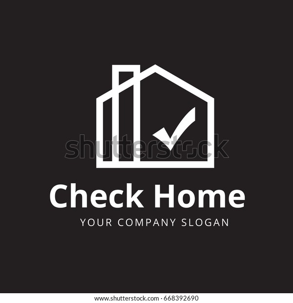 Check Home Logo Stock Vector (Royalty Free) 668392690 | Shutterstock