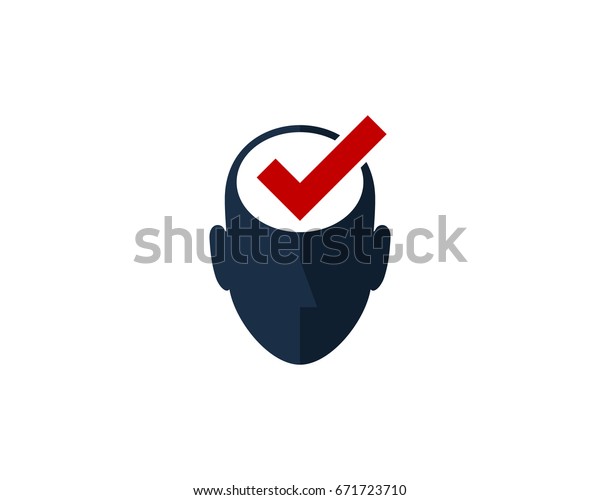 Check Human Icon Logo Design Element Stock Vector (Royalty Free ...