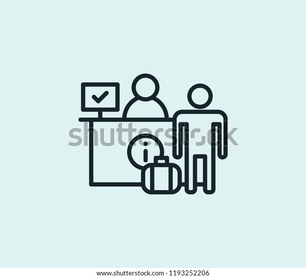 Check Icon Line Isolated On Clean Stock Vector (Royalty Free ...