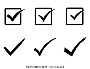 Check Mark Icon Symbols Vector: vector de stock (libre de regalías ...