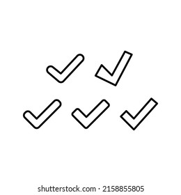 Check Icon Set Vector Symbol Design Stock Vector (Royalty Free ...