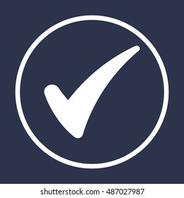 Check Iconvector Flat Design Stock Vector (Royalty Free) 487027987 ...