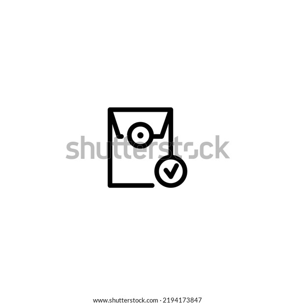 Check Incomplete Line Art Icon Template Stock Vector (Royalty Free ...