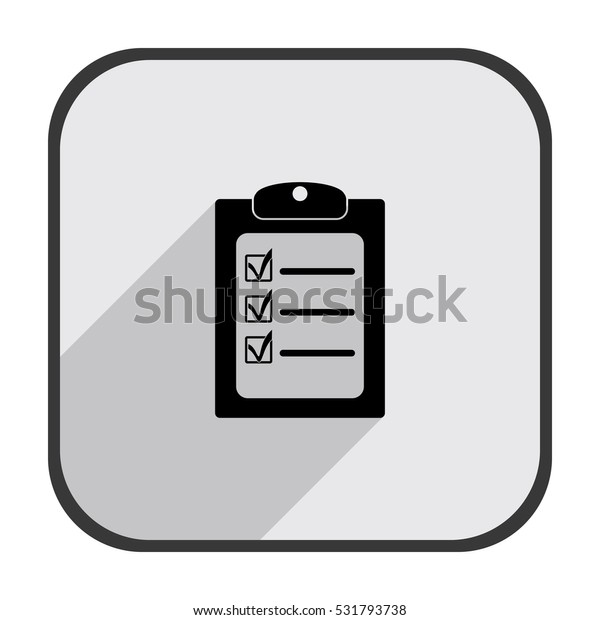 Check List Black Vector Icon Long Stock Vector (Royalty Free) 531793738 ...