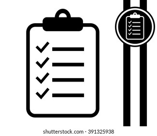 Vektor Stok Check List Black White Vector Icon (Tanpa Royalti ...