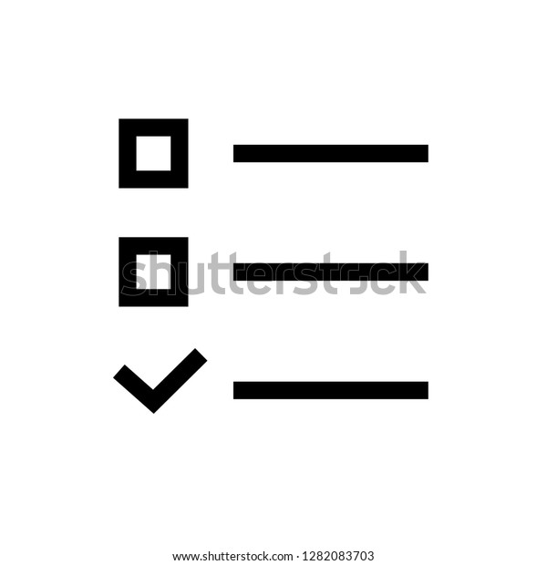 Check List Box Outline Icon Vector: เวกเตอร์สต็อก (ปลอดค่าลิขสิทธิ์ ...