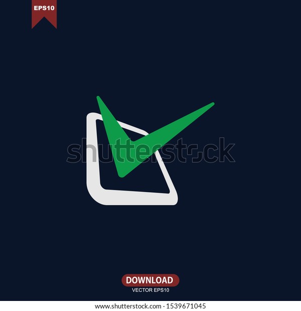 Check list concept logo vector design