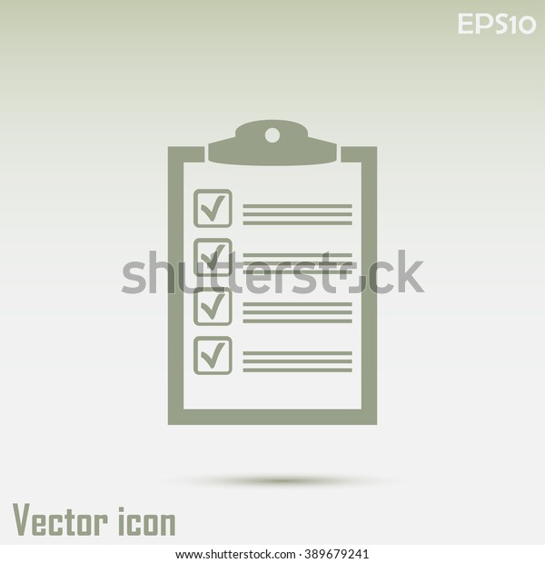 Check List Icon: Stock-Vektorgrafik (Lizenzfrei) 389679241 | Shutterstock